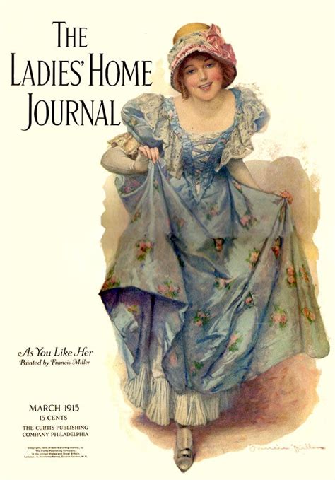 Ladies Home Journal Lady In Blue Vintage Ladies Lady Vintage