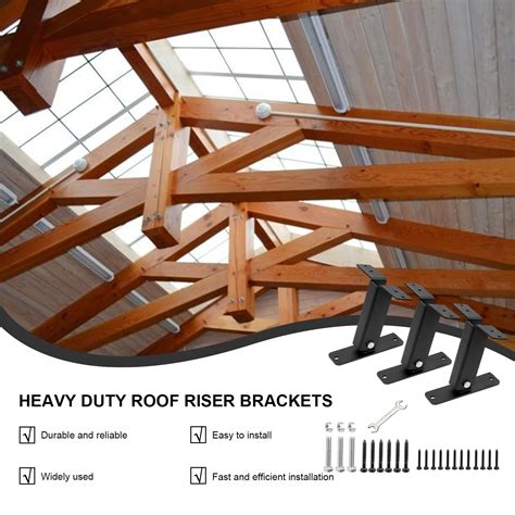 Gazebo Roof Heavy Duty Roof Riser Brackets 2 Pack Carbon Steel