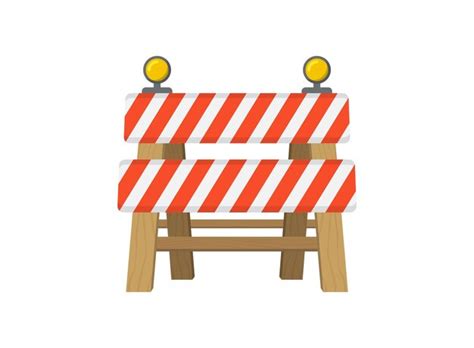 Premium Vector Stop Traffic Road Barrier Icon In Flat Style Roadwork Vector Illustration On