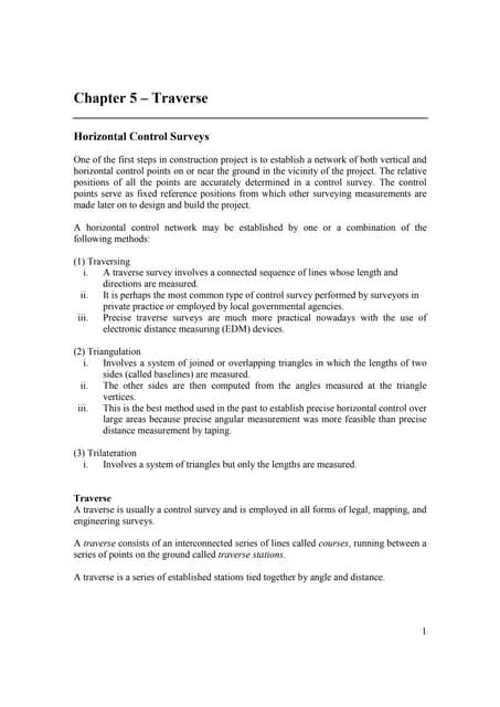 Lecture 11 Traverse Computations Pptx Geology Science