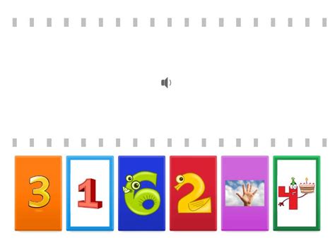 Numbers 1 6 Find The Match