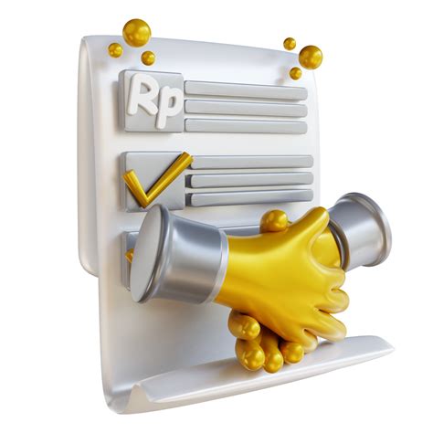 3d Illustration Approval Document 10842369 Png