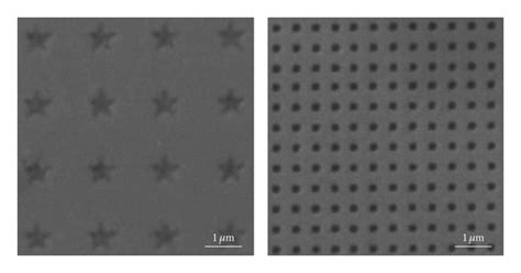 fib fabricated pentagram and square plasmonic nanohole arrays measured