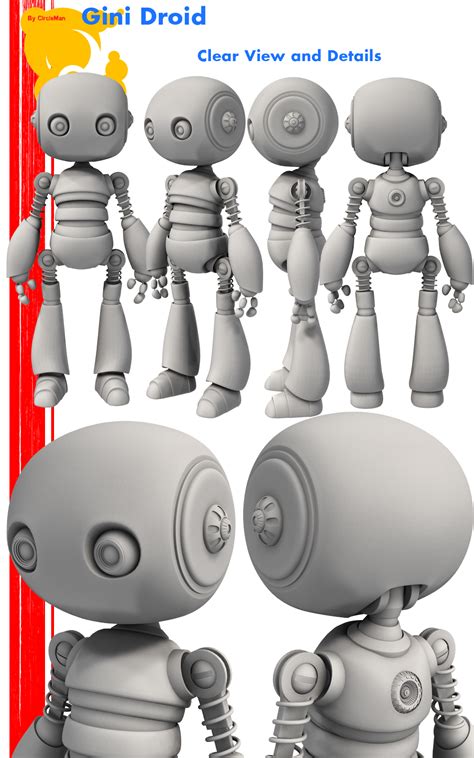 Gini Base 3d Figure Assets 3d Models Circleman