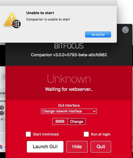 Unable To Start Companion V 3 Stream Deck Companion CheckCheckOneTwo