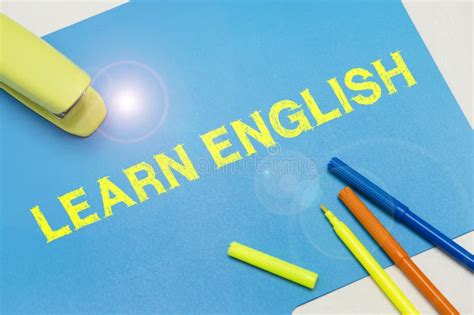 Sign Displaying Learn English Business Approach Universal Language