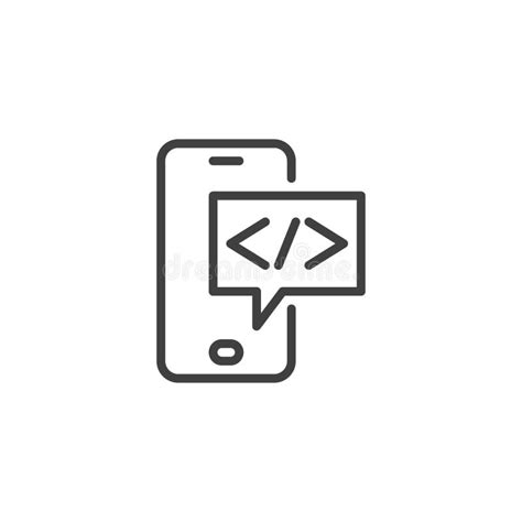 authenticator app line icon stock illustration illustration of sign