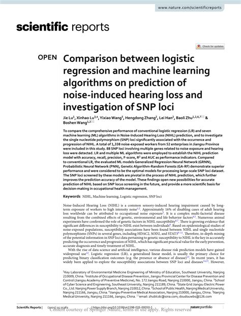 pdf comparison between logistic regression and machine learning