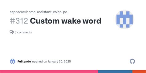Custom Wake Word Issue Esphome Home Assistant Voice Pe GitHub