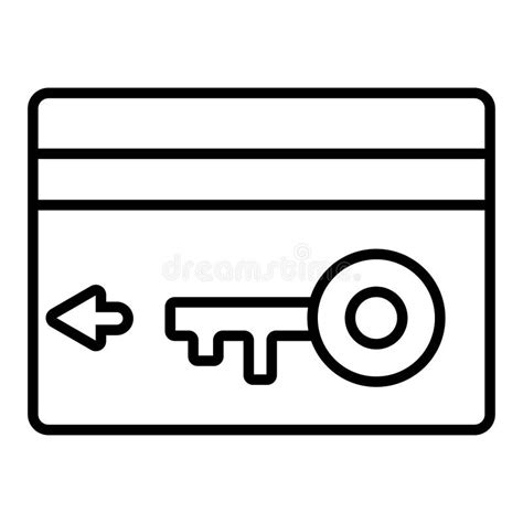 Electronic Pass Icon Card Key Stock Vector Illustration Of