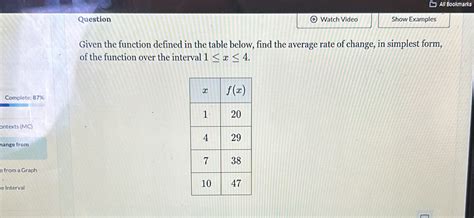 solved all bookmarks question watch video show examples given the