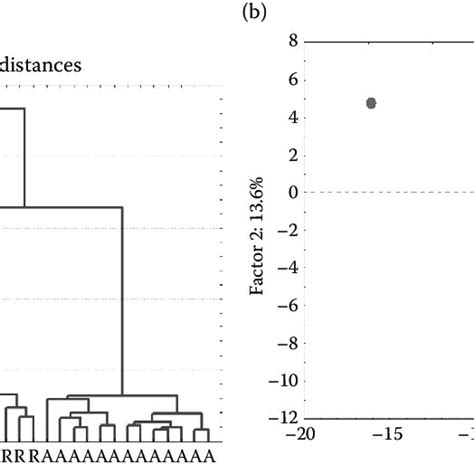 An Example Of Graphs Generated By A Cluster Analysis And B Download Scientific Diagram