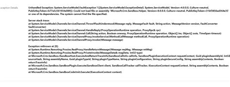 Plugins CRM Trace Logs Showing An Exception Stack Overflow