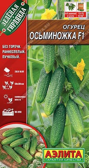 Купить Огурец Осьминожка F1 10шт сер.Зеленая гирлянда ...