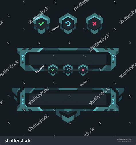 Vector Game Ui Asset Set Collection Stock Vector Royalty Free 1829807033 Shutterstock