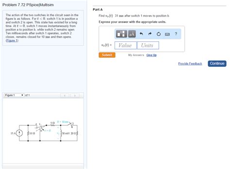 Solved Part A The Action Of The Two Switches In The Circuit