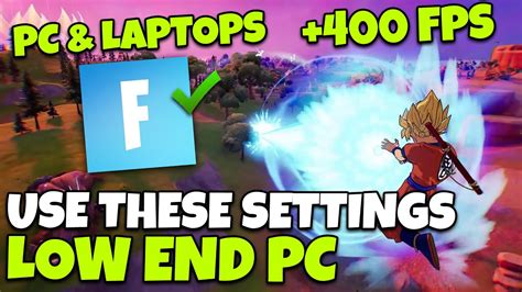 Use These Tweaks To BOOST FPS In Fortnite Low End PC Laptops Reduce Input Latency YouTube