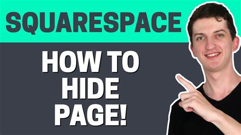 How To Hide A Page From Navigation In Squarespace YouTube