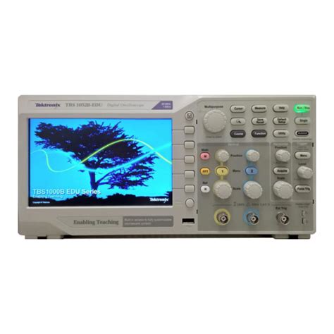 Tektronix Tbs1052b Edu Quick Manual Pdf Download Manualslib