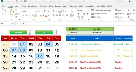 Dynamic Calendar With Single Formula PK An Excel Expert