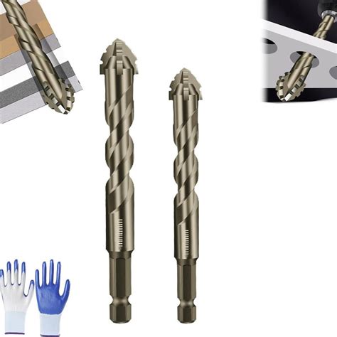 Mata Gerudi Putar Eccentric Kekuatan Tinggi Set 4 Pcs Sesuai Untuk Konkrit Simen Kaca Bata