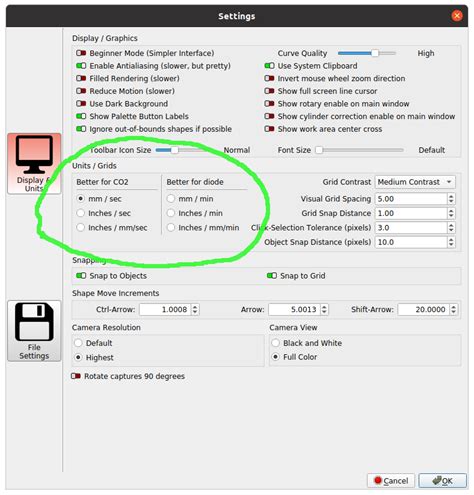 Setup Work Table In Inches LightBurn Software Questions LightBurn Software Forum