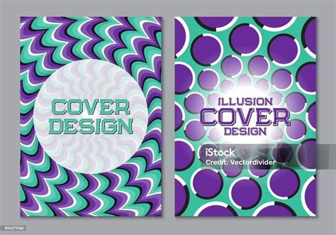 광학 모션 환상 요소와 블루 그린 색상 구성표 책 표지 디자인 템플릿 0명에 대한 스톡 벡터 아트 및 기타 이미지 0명