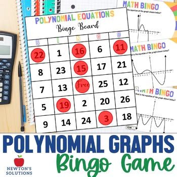 Polynomial Graphs And Equations BINGO Game By Newton S Solutions