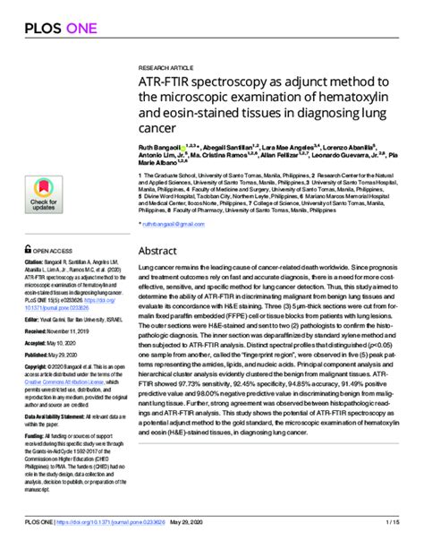 Pdf Atr Ftir Spectroscopy As Adjunct Method To The Microscopic