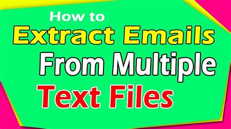 How To Extract Emails From Text Files Email Extractor Youtube