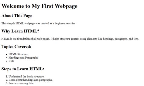 Introduction To Html Structure Your First Webpage Easily