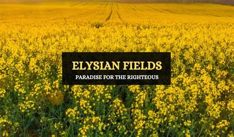 Elysian Fields Elysium Paradise Of Greek Mythology Symbol Sage