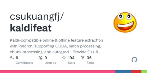 GitHub Csukuangfj Kaldifeat Kaldi Compatible Online Offline Feature Extraction With PyTorch