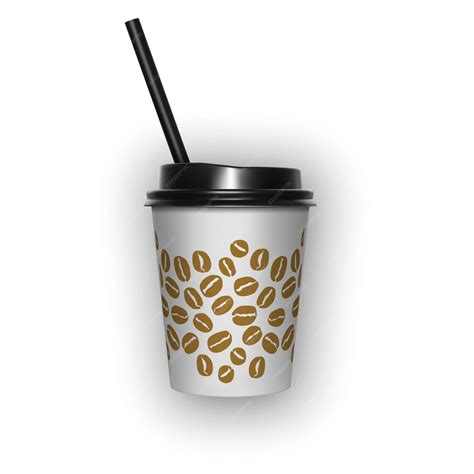 카페 레스토랑 브랜드 아이덴티티 디자인을 위한 커피 컵 모형 템플릿 골판지 커피 컵 모형 프리미엄 벡터