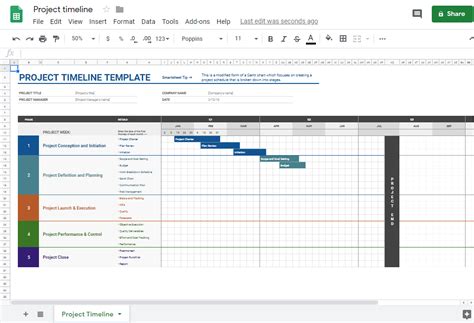 Smart Making A Timeline In Google Sheets Roadmap On Powerpoint