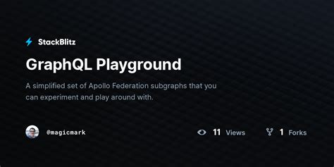 Graphql Playground Stackblitz