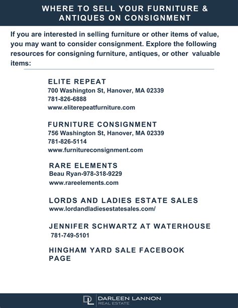 Hinghams Finest Consignment Destinations Darleen Lannon Real Estates