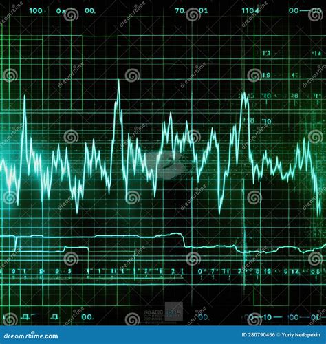 oscilloscope waveform on its screen generative ai stock image