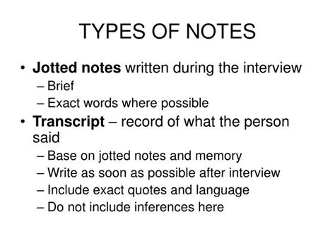 PPT TYPES OF NOTES PowerPoint Presentation Free Download ID 6881341