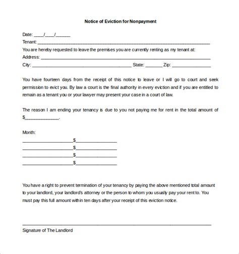 10 Eviction Letter Templates Free Sample Example Format Download