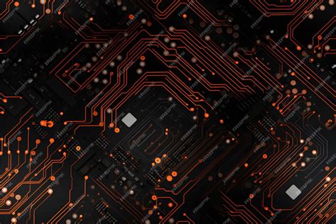 Premium Ai Image Seamless Texture And Fullframe Background Of Circuit Board Topology Neural