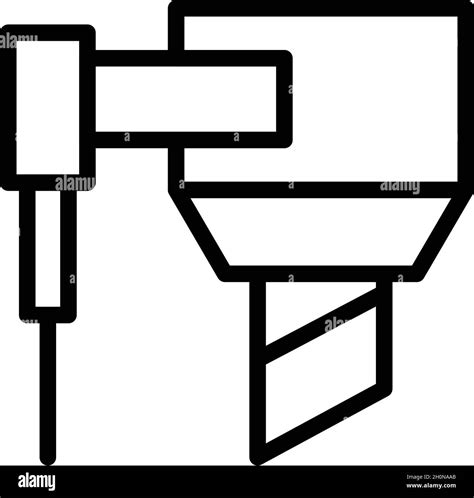 Cutter Cnc Machine Icon Outline Vector Work Tool Lathe Equipment Stock Vector Image And Art Alamy