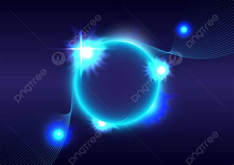 Futuristic Abstract Sphere Background Blue Light Patterns On Circular