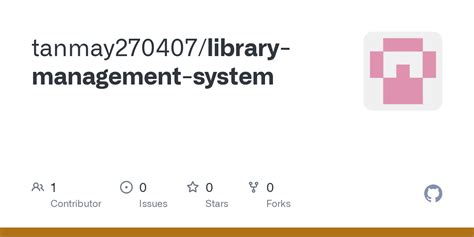 Github Tanmay270407library Management System