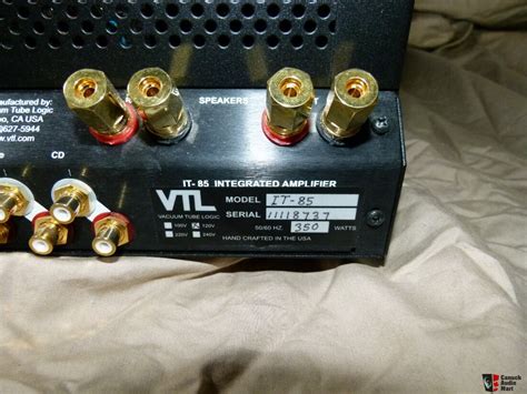 Vtl It85 Integrated Amplifier In Near Mint Condition Reduced Photo
