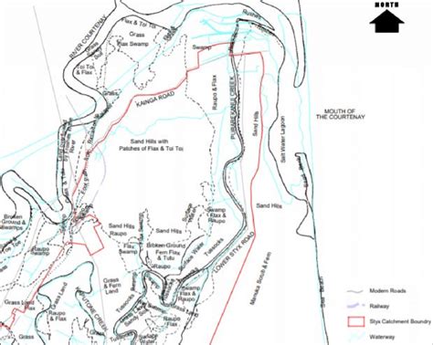 Catchment Of The Styx Showing Waterways Swamp And Vegetation In