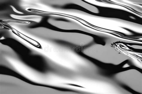 Smooth Metallic Waves Reflect Light In Silver Tones Neural Network Ai