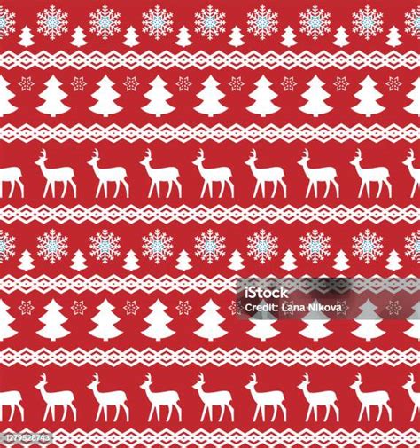 스칸디나비아 스타일의 벡터 원활한 크리스마스와 새해 패턴 12월에 대한 스톡 벡터 아트 및 기타 이미지 12월 겨울 계절 Istock