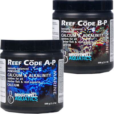 Brightwell Aquatics Reef Code Aandb P 2x 500 Grams Calcium And Alkalinity