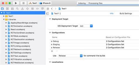 Xcode React Native Build With Own Configuration In Wrong Build Products Folder Stack Overflow